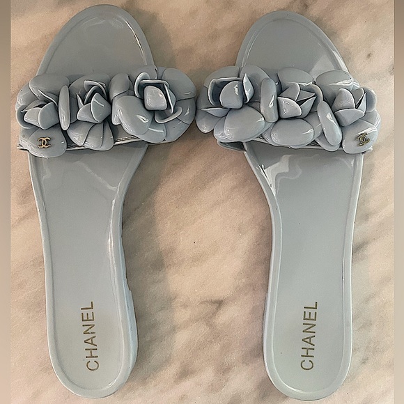 CHANEL | Shoes | Chanel Jelly Camellia Slides | Poshmark